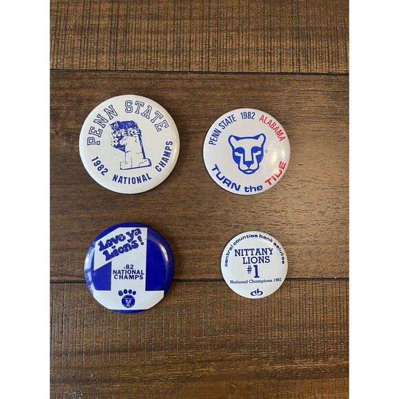 Unbranded | Games | Vtg 4 982 National Champions Button Penn State Psu ...